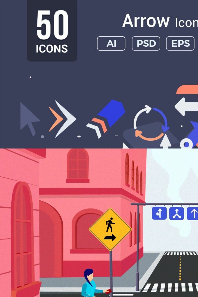 Arrows Vector Icons V2 – MasterBundles