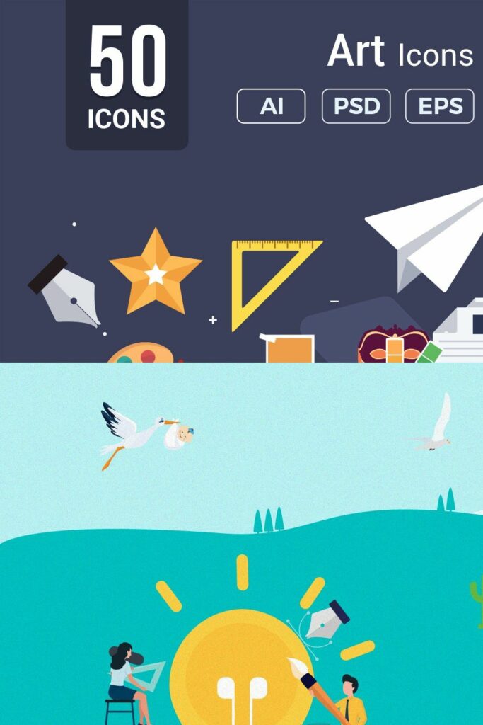 Art Vector Icons V2 – MasterBundles