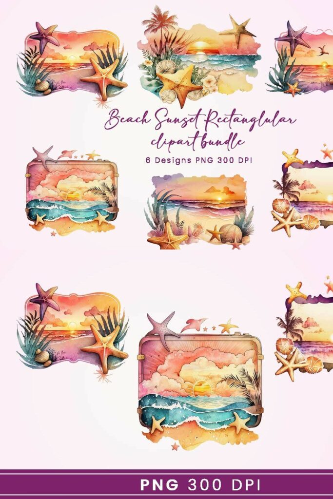 Beach Sunset Rectangular Bundle – MasterBundles