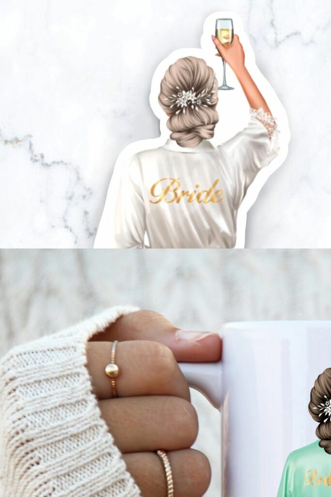 Bridesmaid drawing – MasterBundles