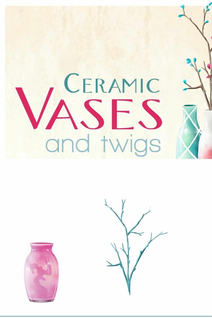 Ceramic Vases & twigs (full pack) – MasterBundles