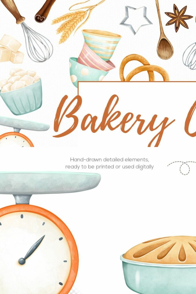 Cute baking digital clipart – MasterBundles