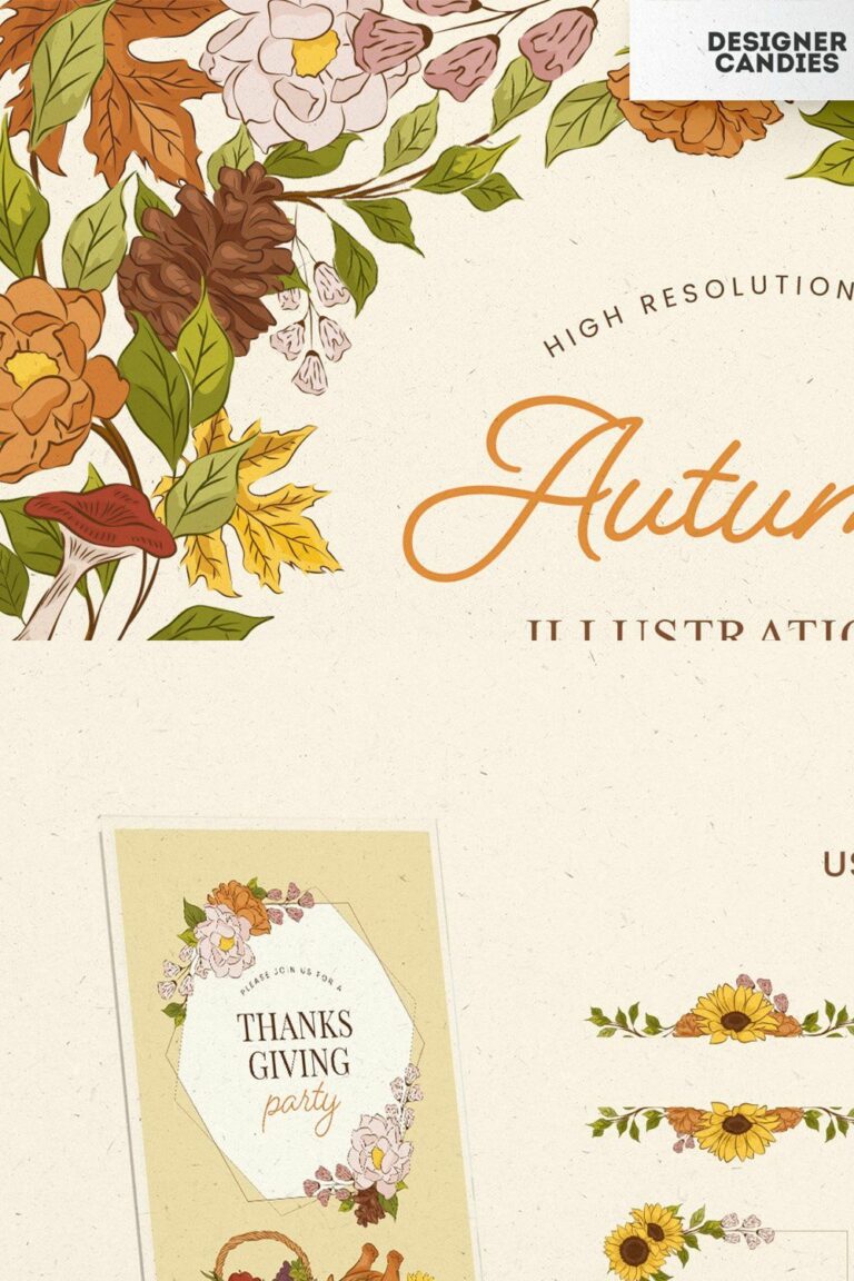 Fall Autumn Illustrations Set – MasterBundles