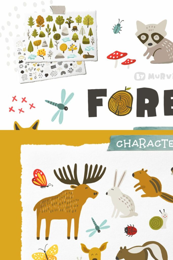 Forest animals collection – MasterBundles