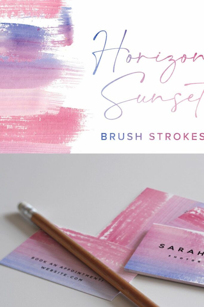 Horizon Sunset Brush Stroke Set – MasterBundles