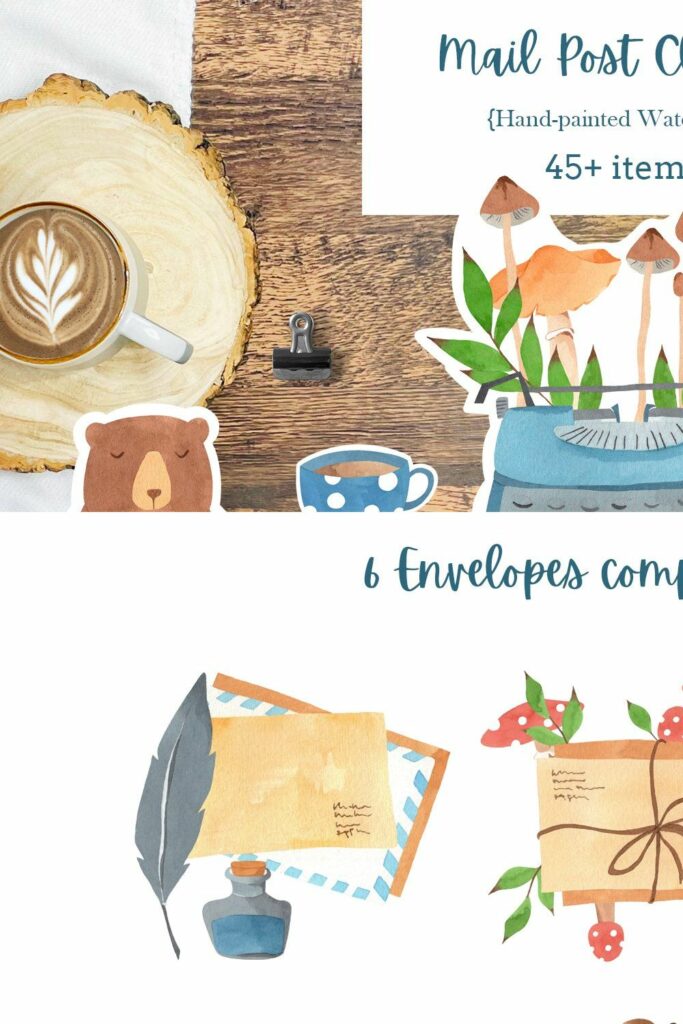 Mail Post Watercolor Clipart – MasterBundles