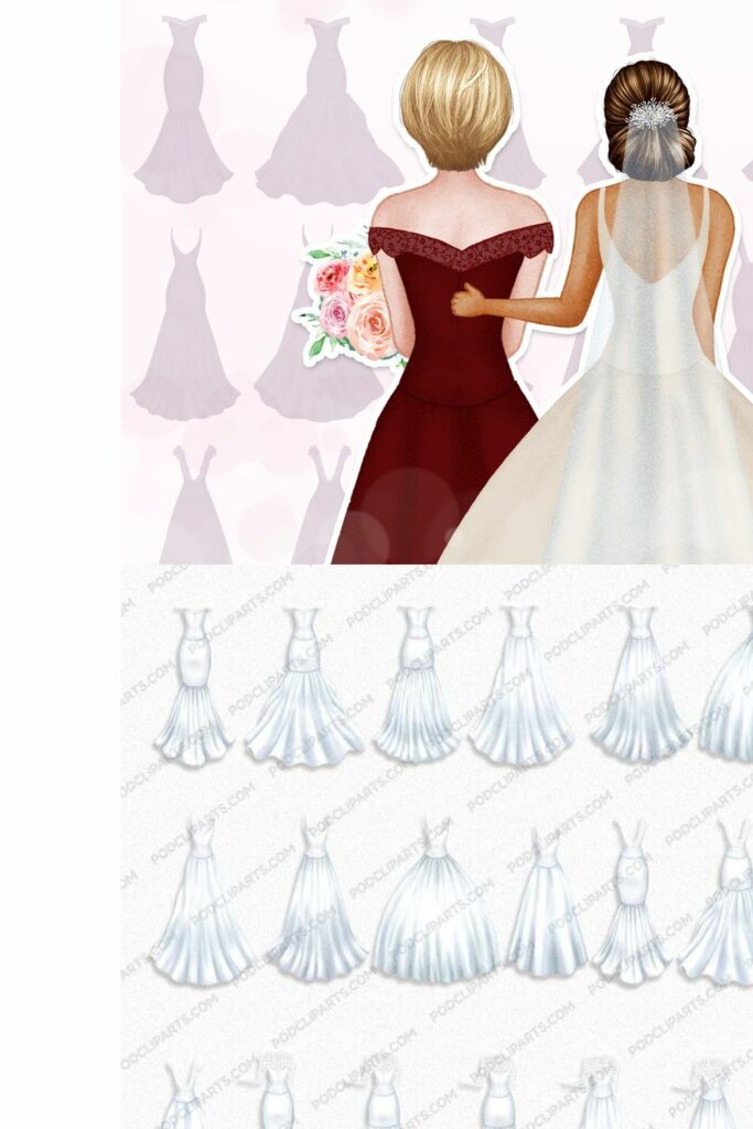 Mother of the Bride Clipart PNG – MasterBundles