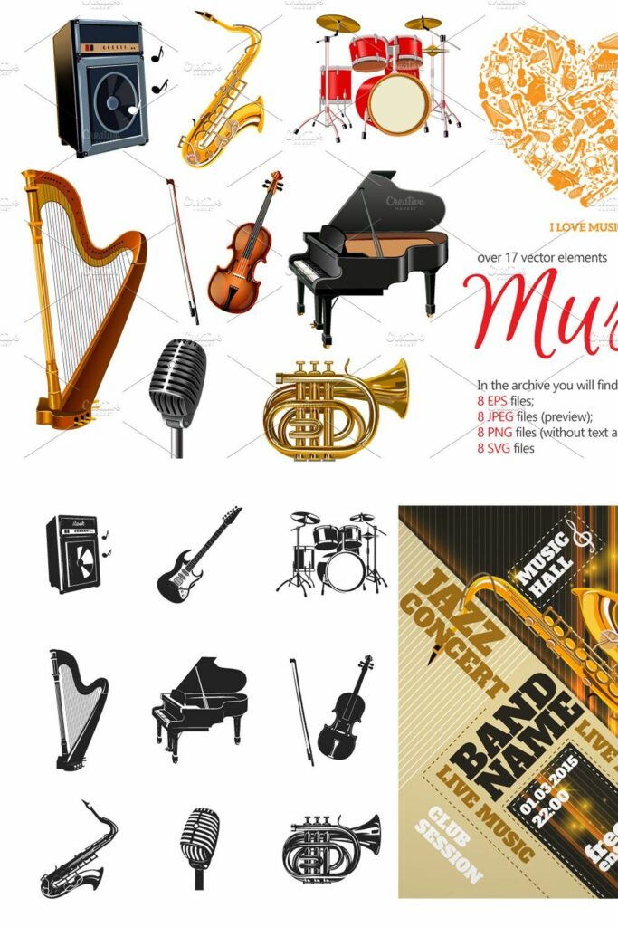 Music Instruments Set – MasterBundles