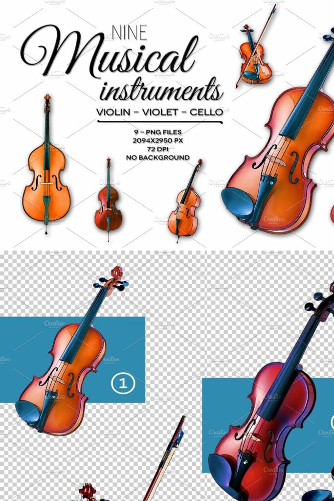 Nine Musical Instruments – MasterBundles