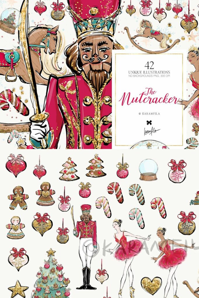 Nutcracker Christmas Clipart – MasterBundles
