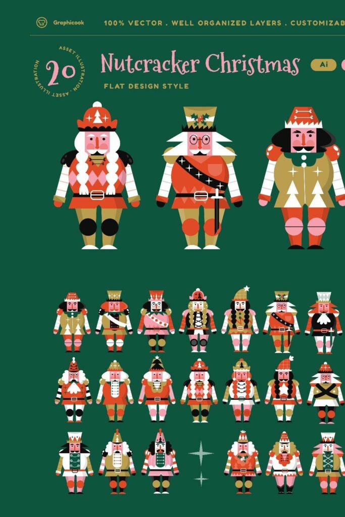 Nutcracker Christmas Illustration – MasterBundles
