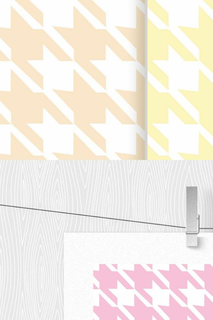 Pastel Houndstooth Digital Paper – MasterBundles