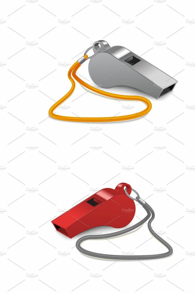 Realistic Metallic Whistle. Vector – MasterBundles