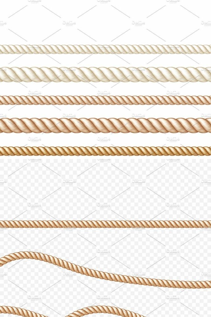 Realistic vector fiber ropes set – MasterBundles