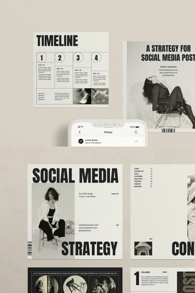 Strategy Social Media Post Design – MasterBundles