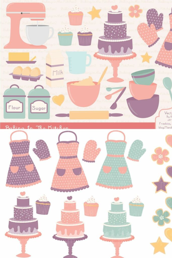 Vintage Baking Clipart & Vectors – MasterBundles