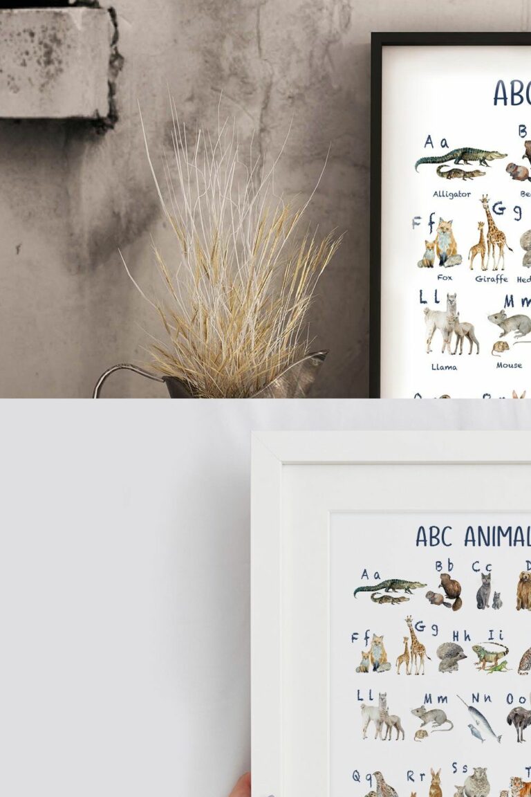 Watercolor Abc Animals Posters – MasterBundles