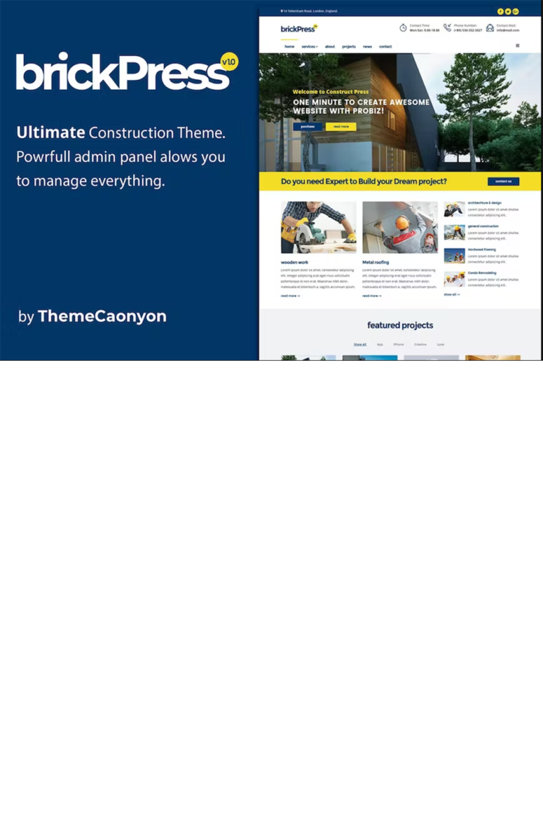 Free Construction HTML Template - MasterBundles