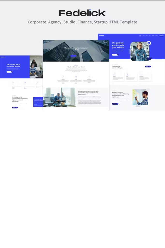 Free Fedelick Corporate Agency Multi-Purpose HTML Template - MasterBundles