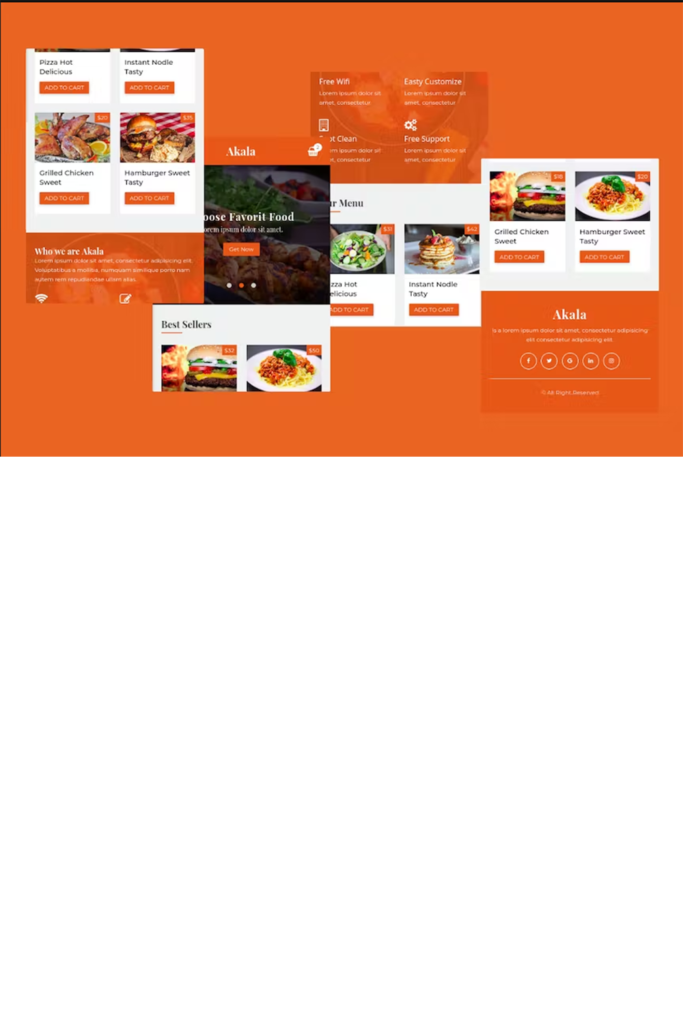 Free Mobile Template for Food Cafe and Restaurant Template - MasterBundles