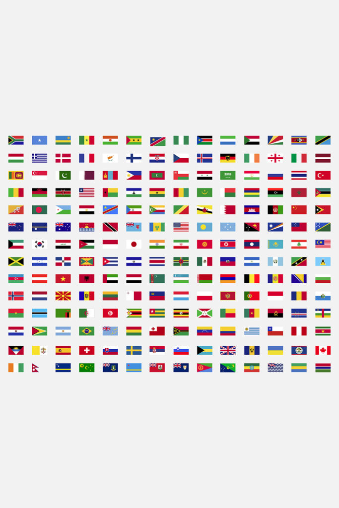 196 countries flags - MasterBundles
