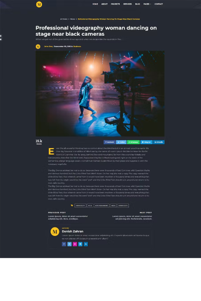 Free Personal Portfolio One Page HTML Template - MasterBundles