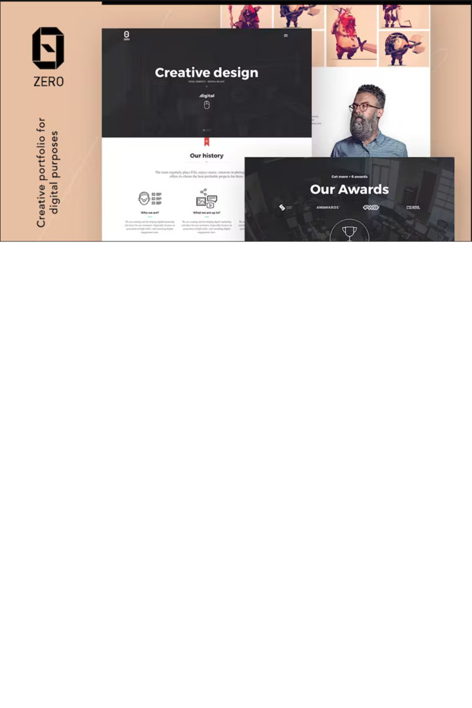 Free Zero HTML5 Digital Creative Agency Website Template - MasterBundles