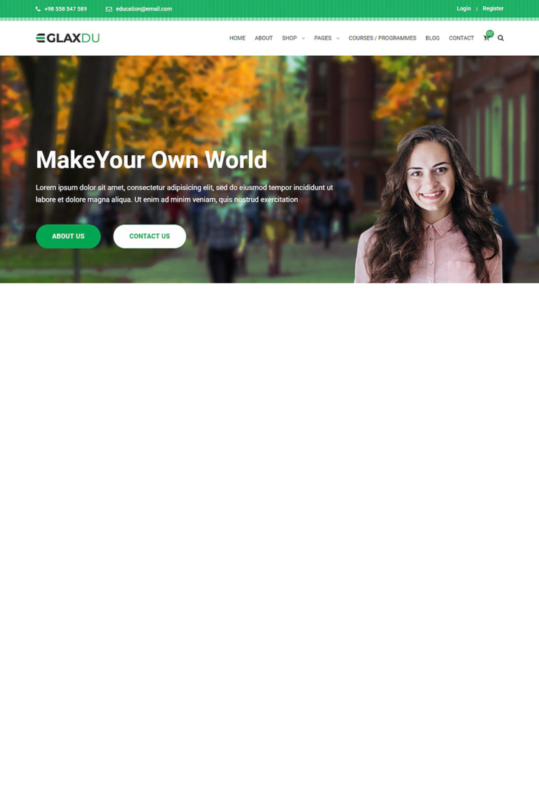 Institute Education Website HTML Template - MasterBundles