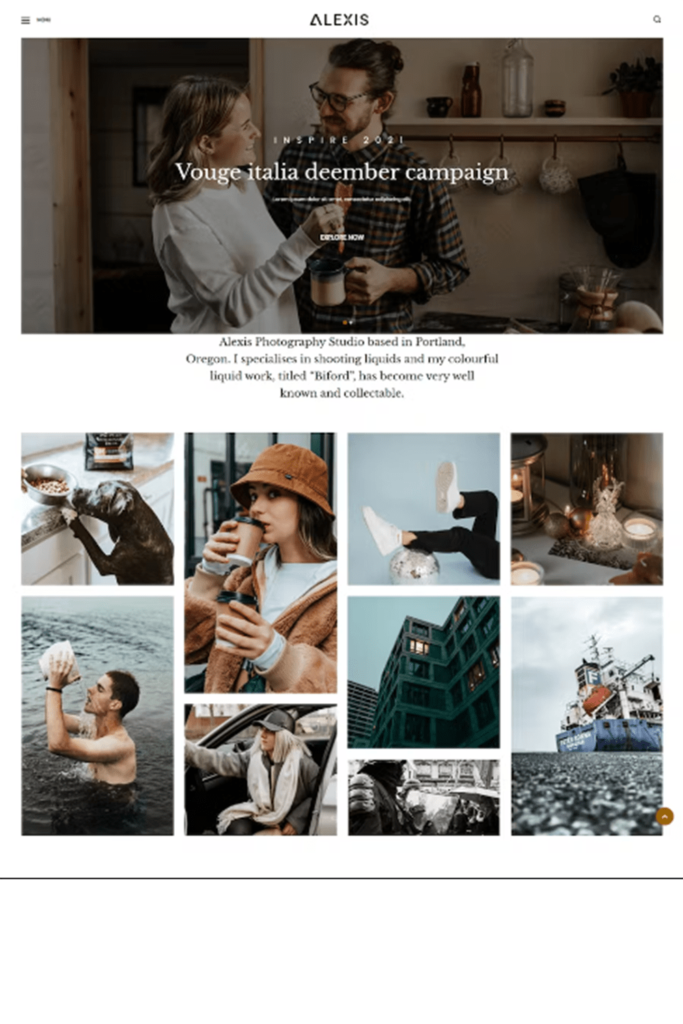 Free Photography Website HTML Template - MasterBundles