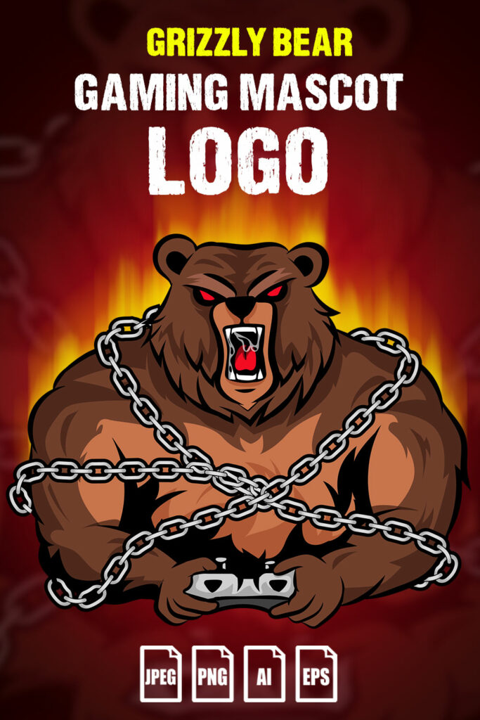 Grizzly Bear Gaming esports Logo - MasterBundles