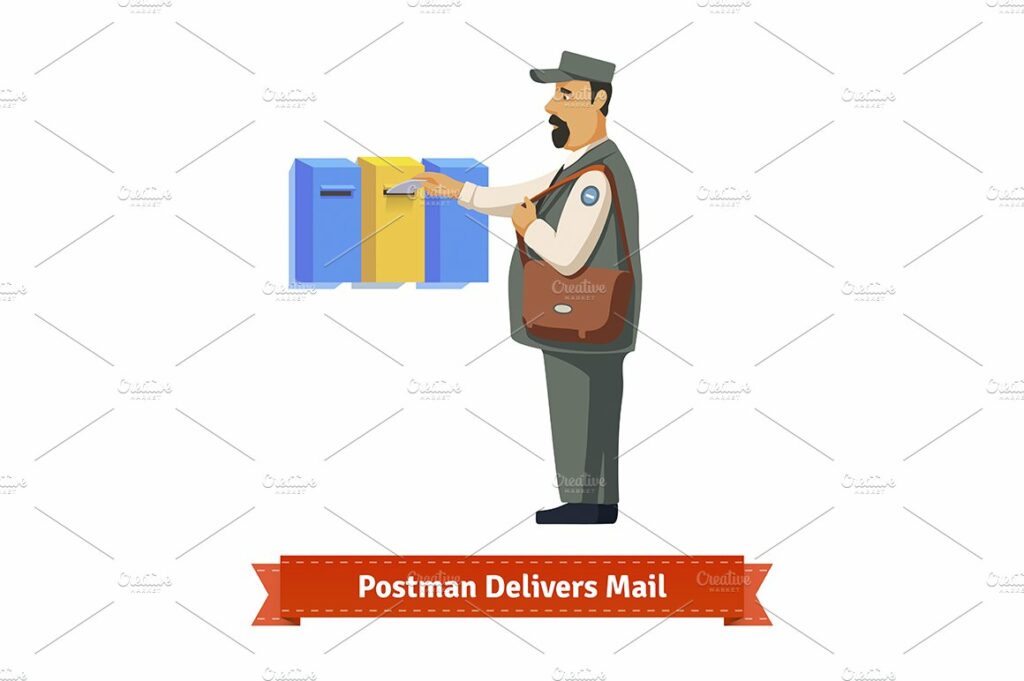 Postman delivers a letter – MasterBundles