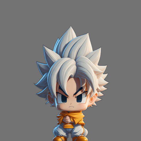 3D Animated style Goku design high quality - MasterBundles
