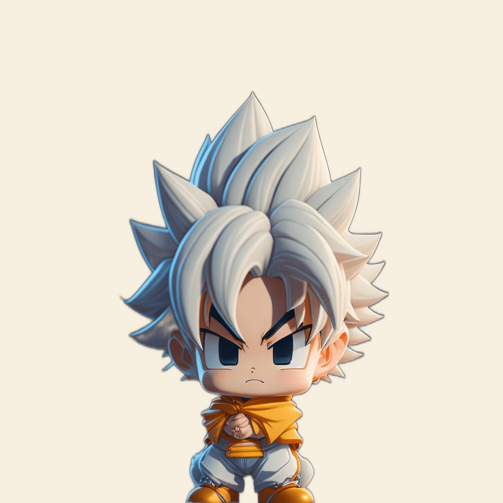 3D Animated style Goku design high quality - MasterBundles