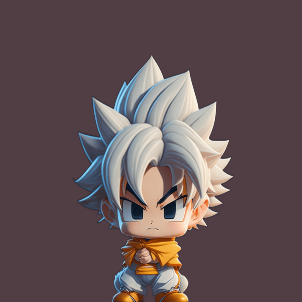 3D Animated style Goku design high quality - MasterBundles
