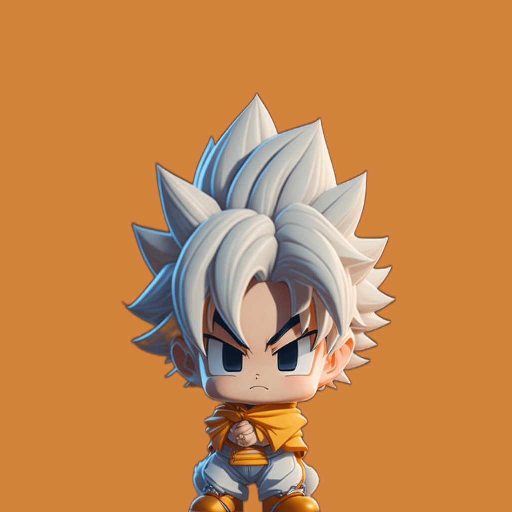 3D Animated style Goku design high quality - MasterBundles