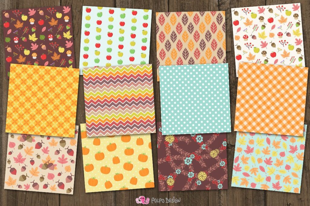 Fall digital paper – MasterBundles