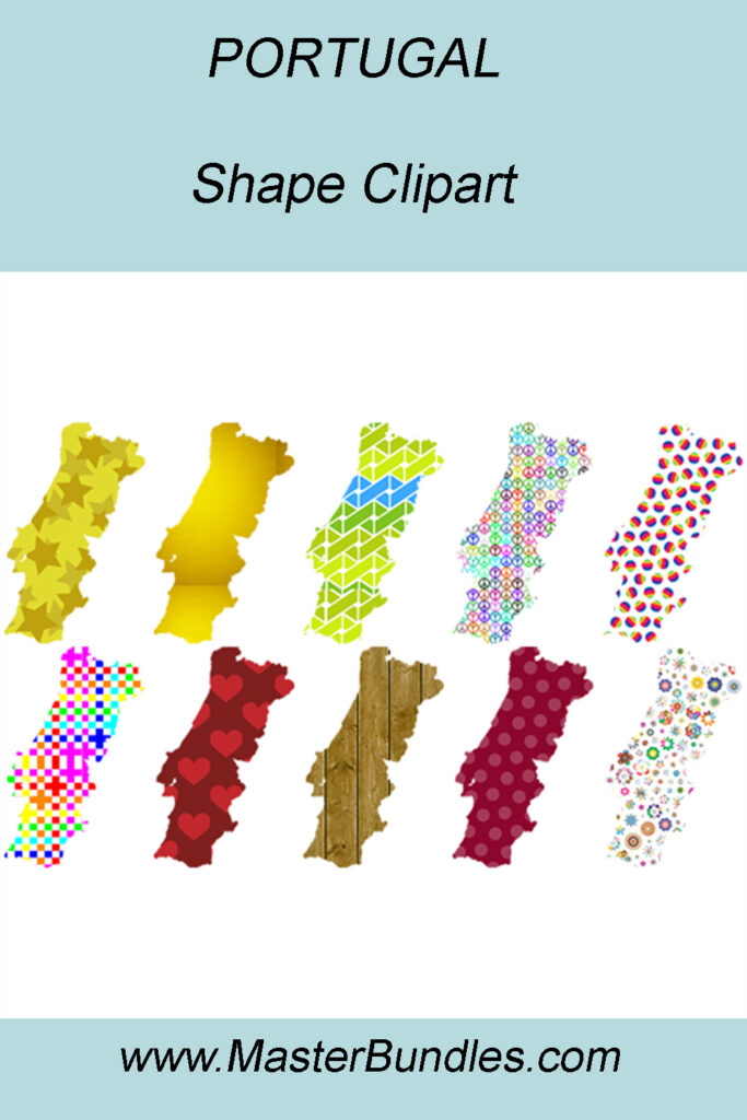 PORTUGAL SHAPE CLIPART ICONS - MasterBundles