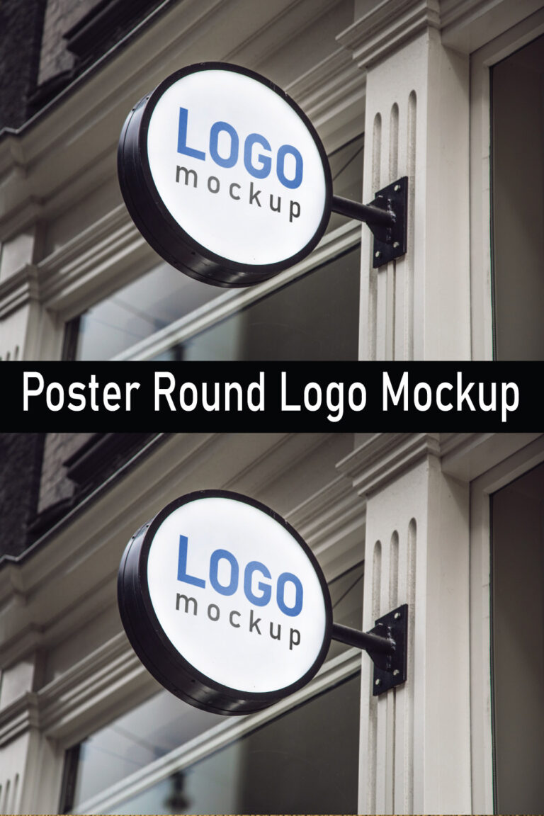 Poster Round logo Mockup Design PSD file - MasterBundles