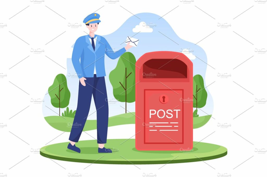 10 Postman Cartoon Illustration – MasterBundles