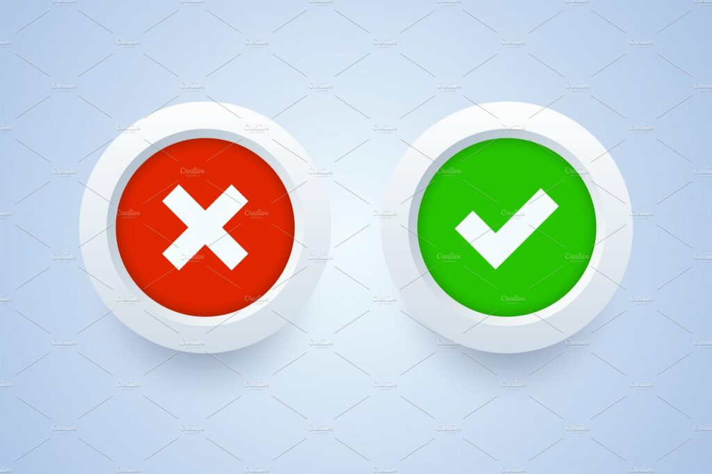 Check marks - cross sign and tick – MasterBundles