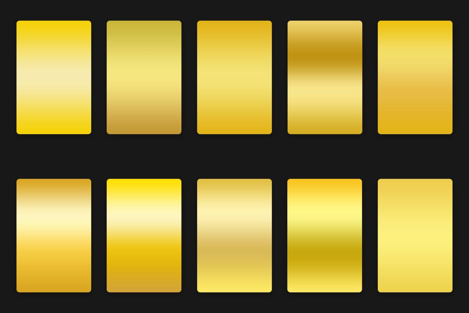 Yellow Metallic Gradients – MasterBundles