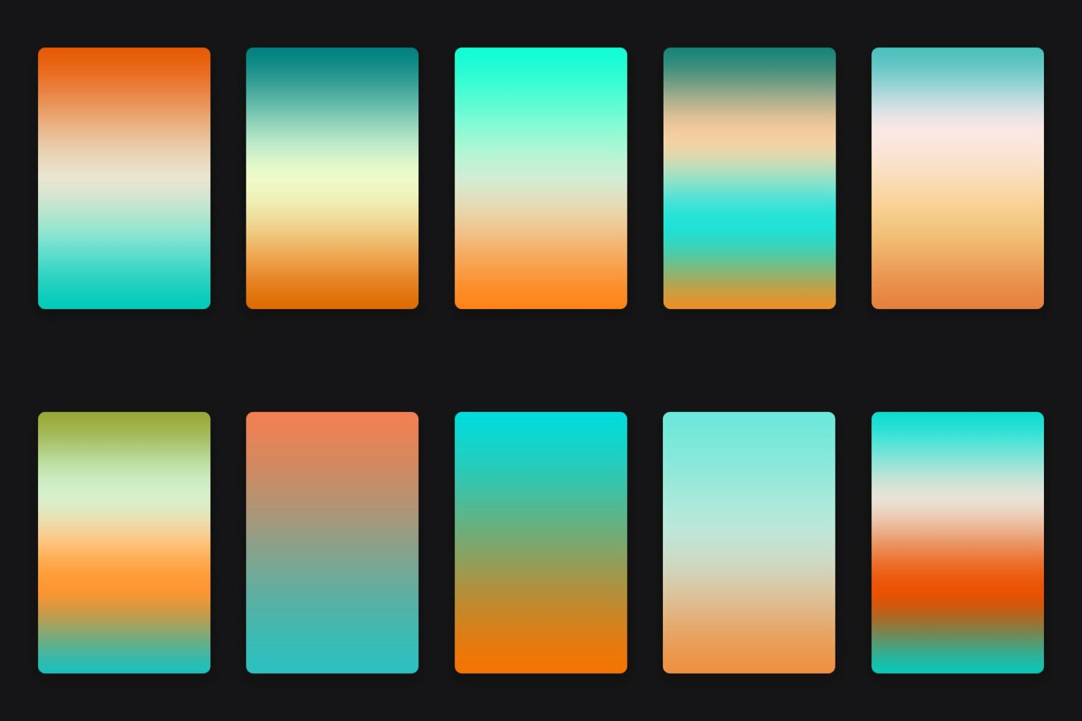Orange And Teal Gradients – MasterBundles