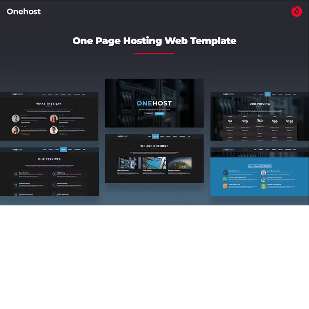 Free Hosting Website Bootstrap Template - MasterBundles