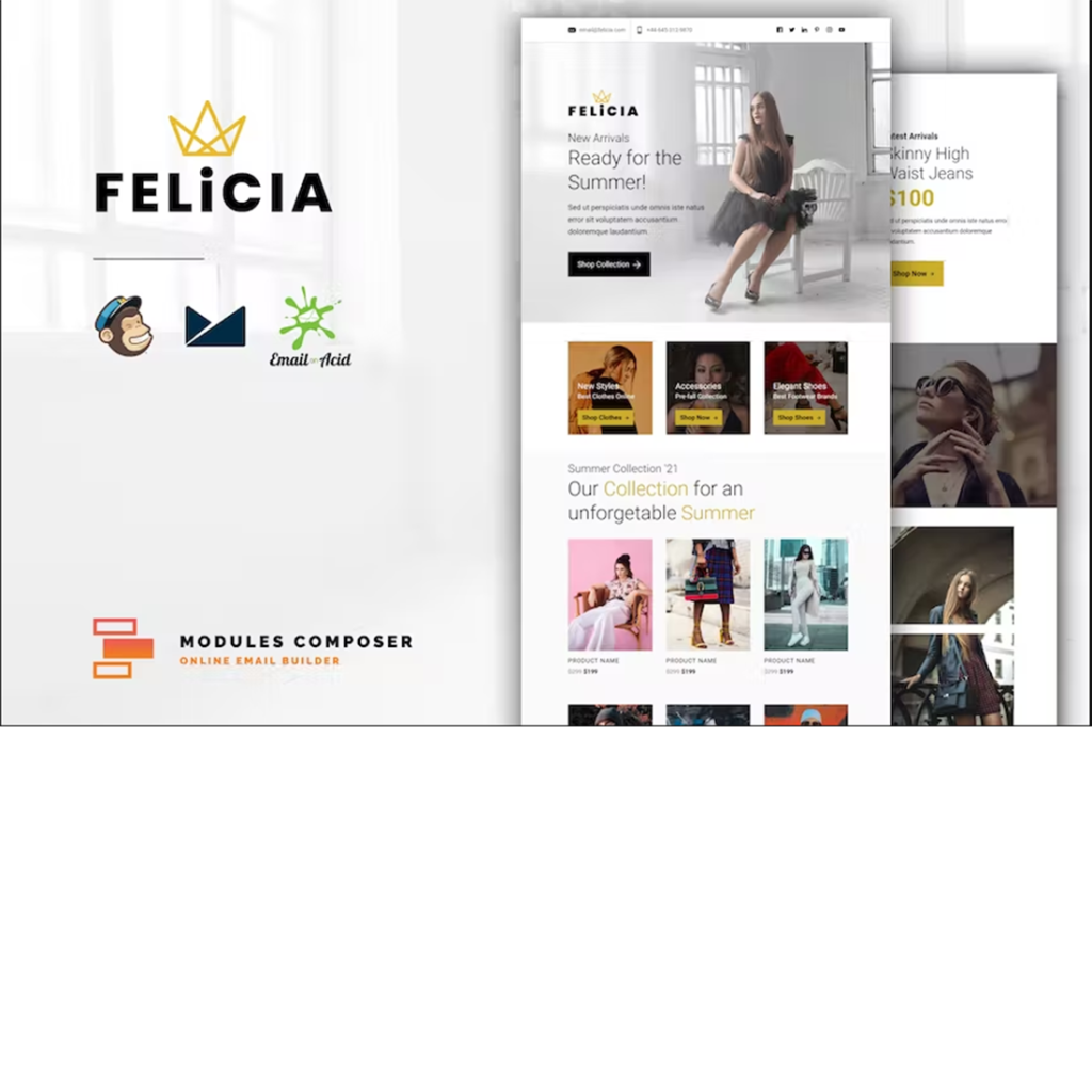 Felicia - E-commerce Responsive Email Template - MasterBundles
