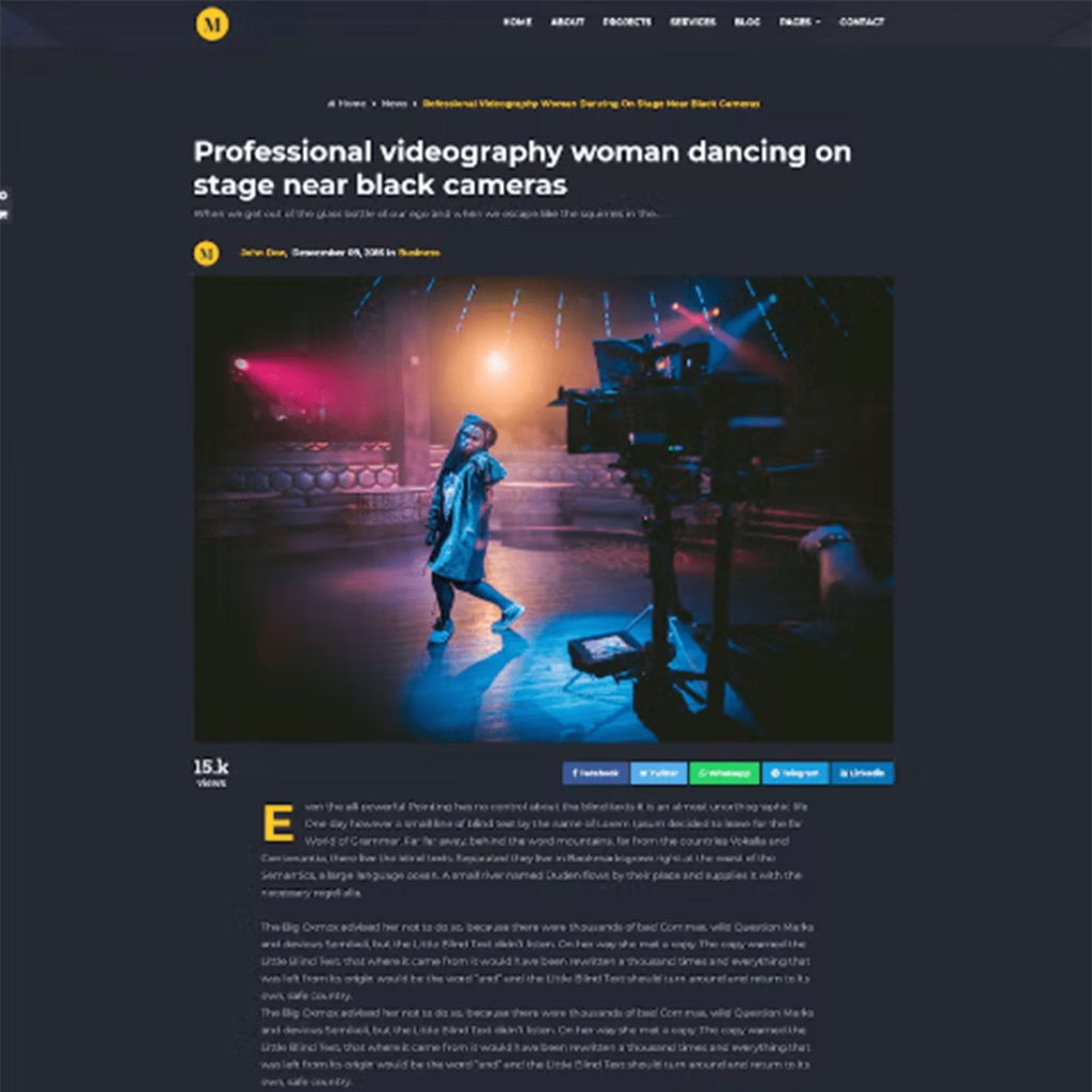 Free Personal Portfolio One Page HTML Template - MasterBundles