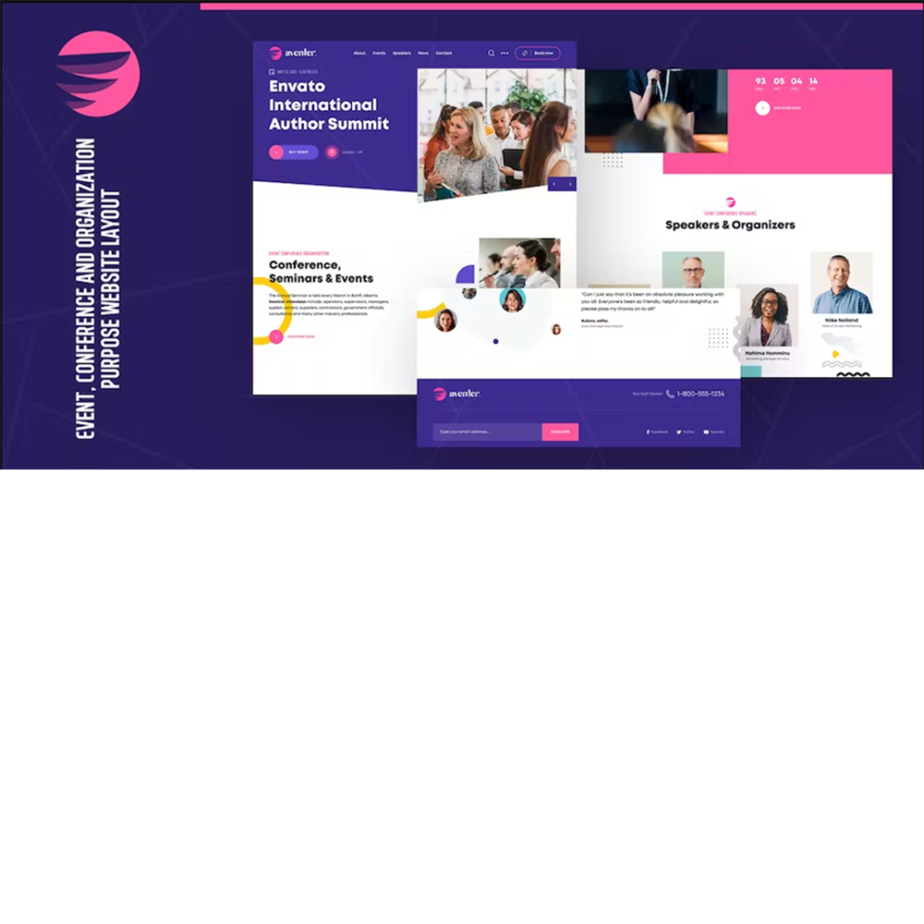 Free Conference & Event Website Template - MasterBundles