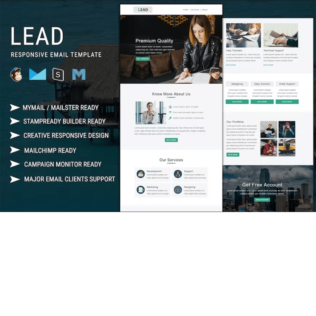 Lead Responsive Email Template - MasterBundles