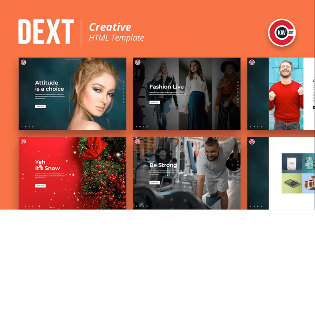 Free Dext Creative HTML Template - MasterBundles