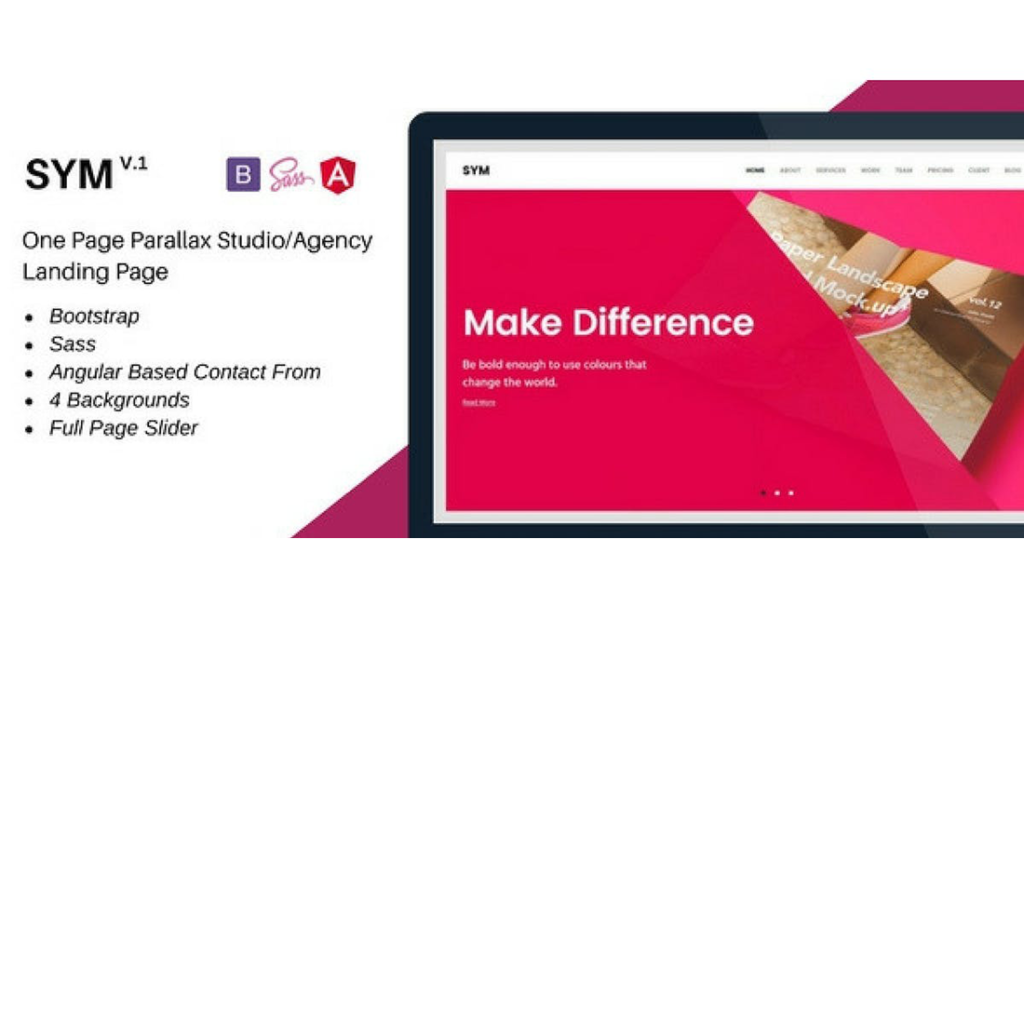 Free Parallax Studio Agency Landing Page Template - MasterBundles