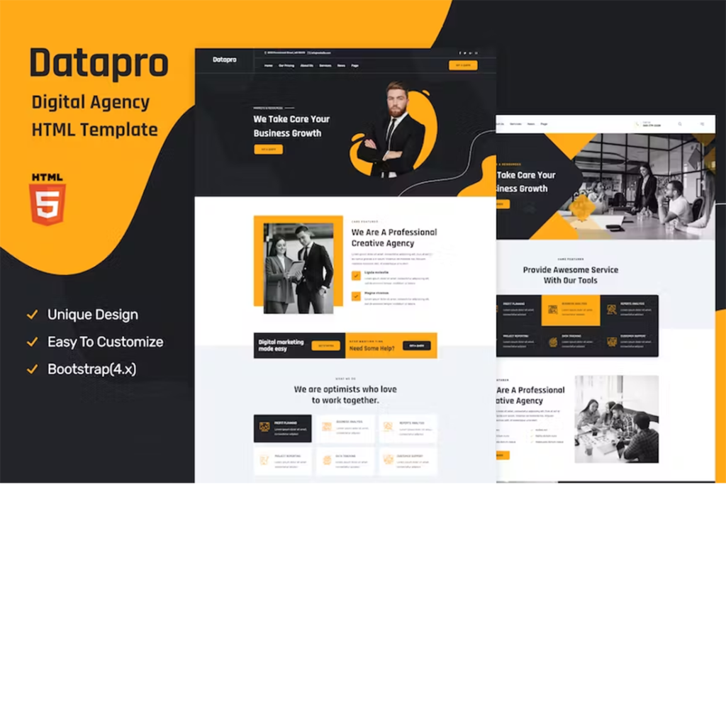 Free Digital Agency HTML Template - MasterBundles